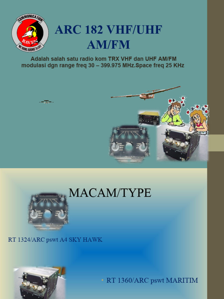Uhf VHF Radio Arc 182 | PDF | Frequency Modulation | Very High Frequency