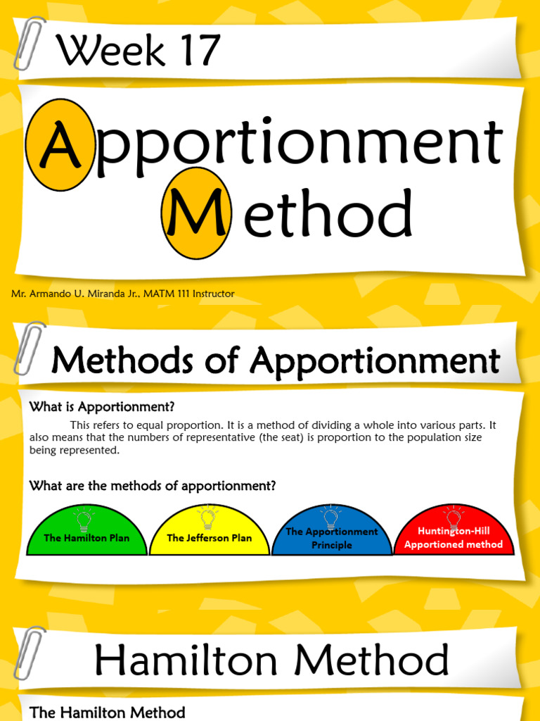 Week 17 Hamilton Method Majority Vs Plurality | Download Free PDF | Voting | Two Round System
