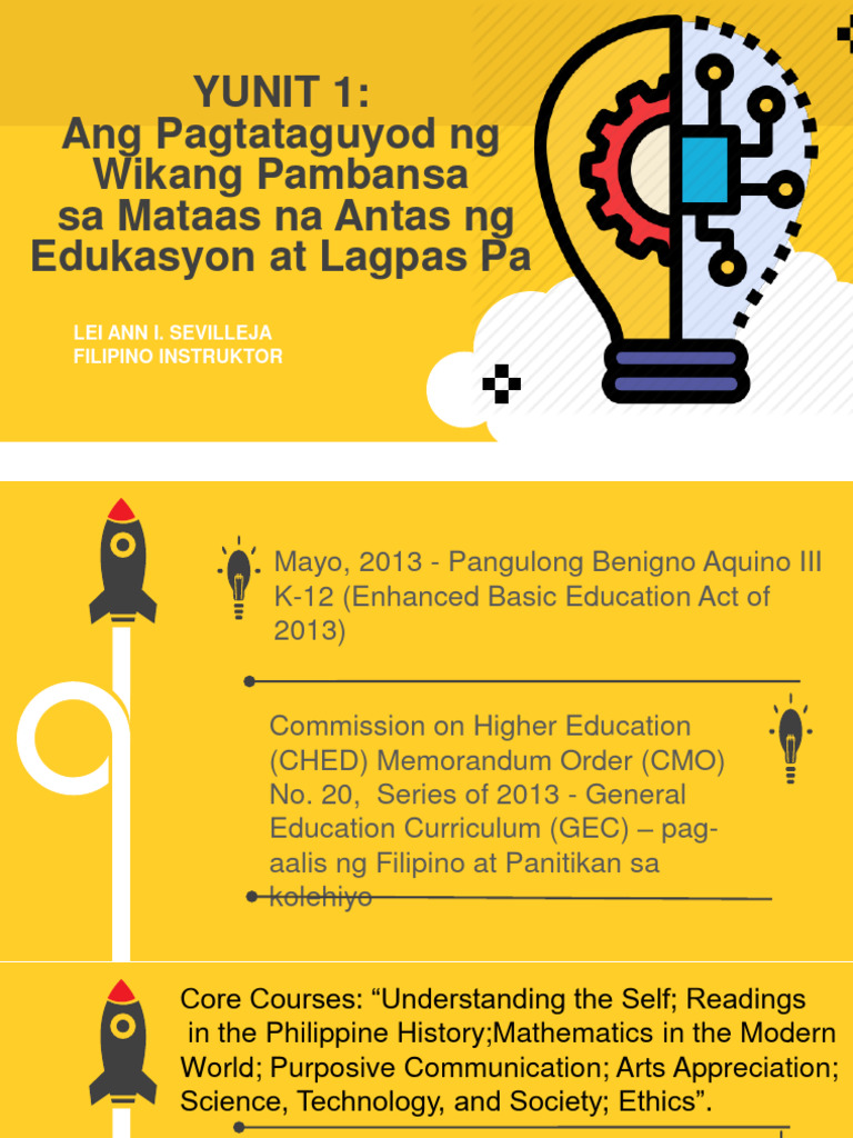 L1 Pagtataguyod NG Wikang Pambansa | PDF
