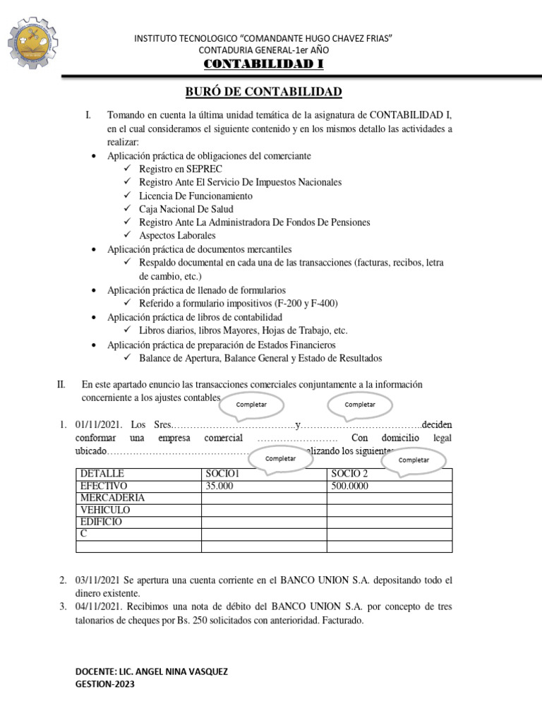 Practica Buro 2023 | Descargar gratis PDF | Bancos | Contabilidad