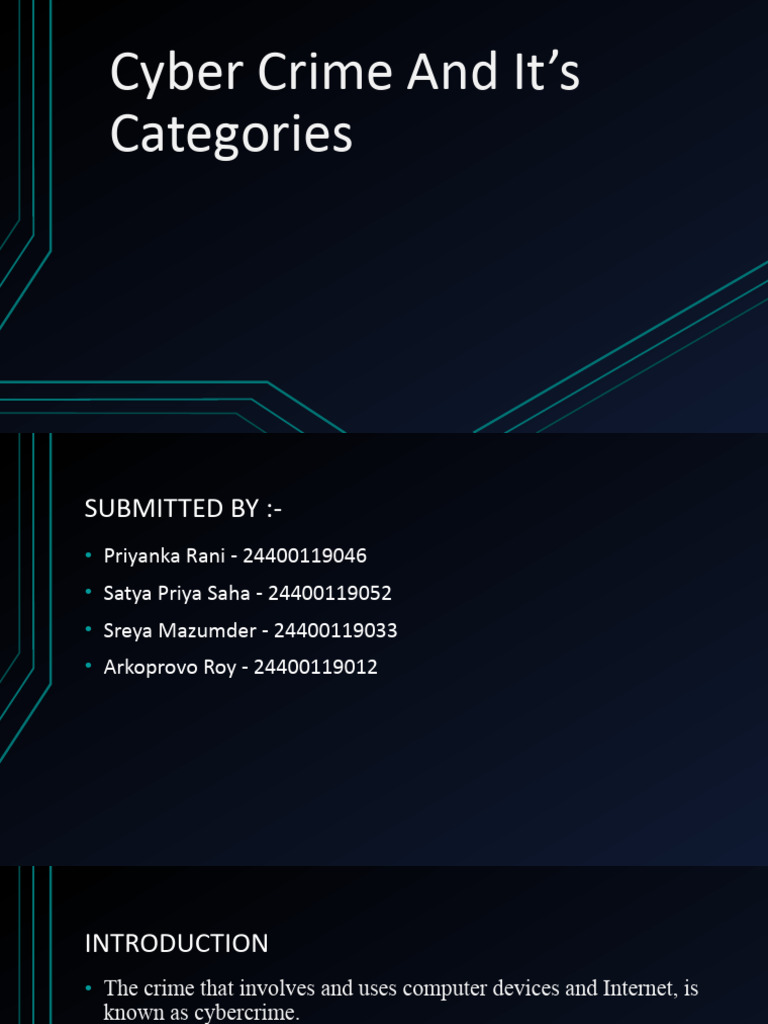 Cyber Crime and It's Categories | PDF | Cybercrime | Security Hacker