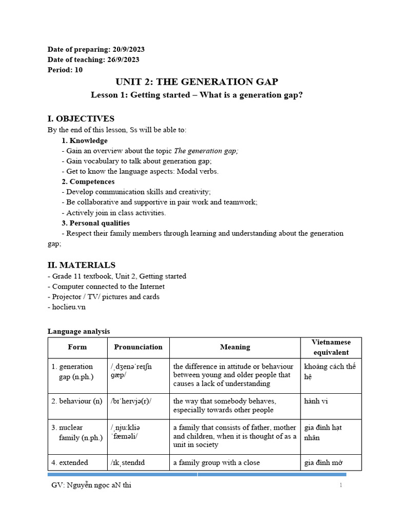 Unit 2 | PDF | Teachers | Vocabulary