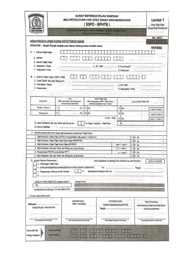 Form SSPD - BPHTB | PDF