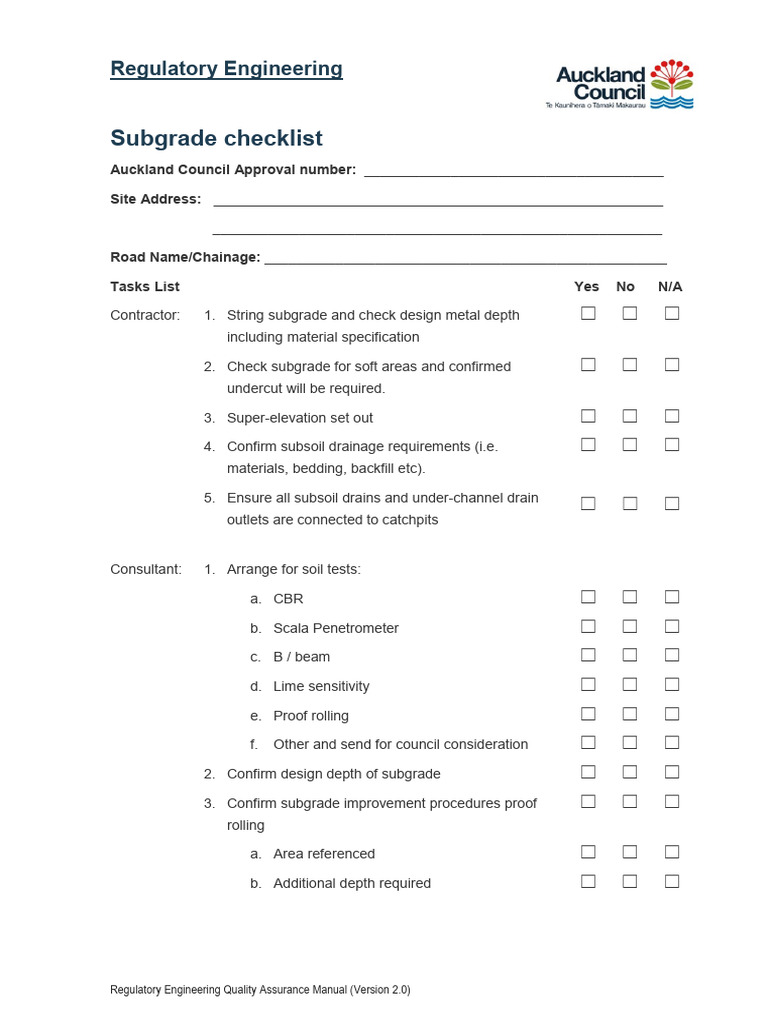 Regulatory Engineering Quality Assurance Manual | PDF | Drainage