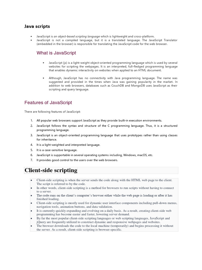 Java Scriptsmerged Pdf Document Object Model Java Script 1725