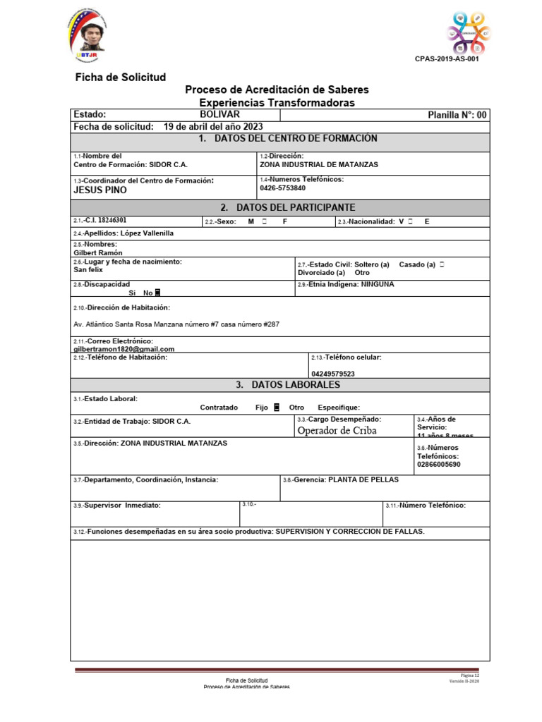Formato Solicitud Pas Aet Cpas-2019-As-001 | PDF | Epistemología | Science