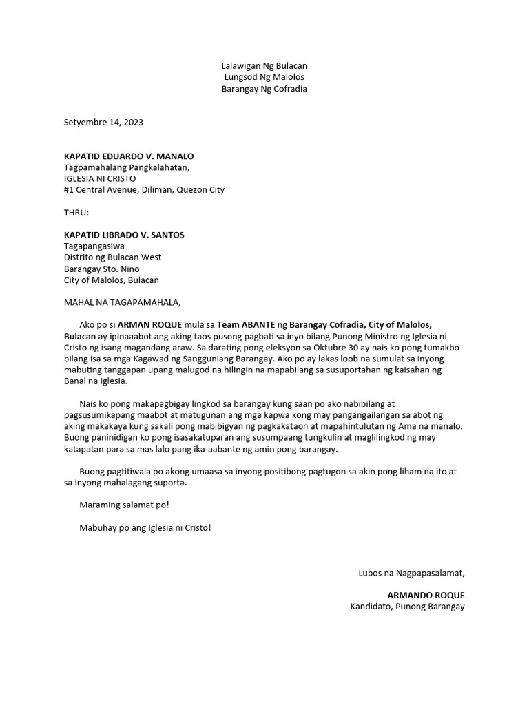 INC Letter of Intent | PDF