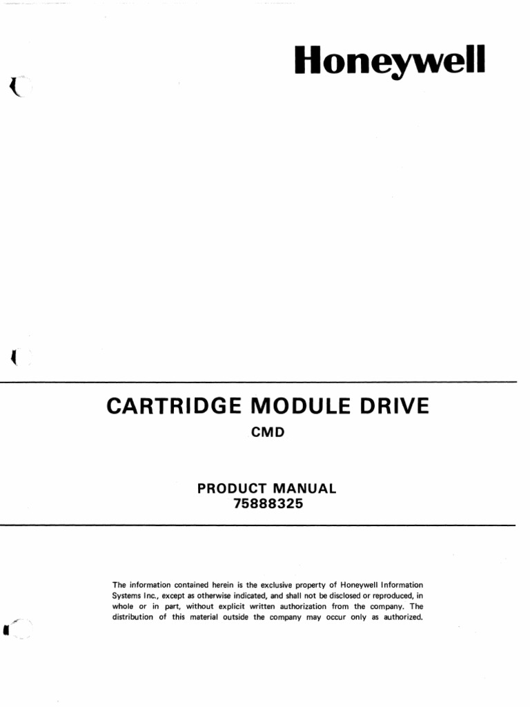 75888325U Cartridge Module Drive Product Manual Jul1979 | PDF | Computer Hardware | Computing
