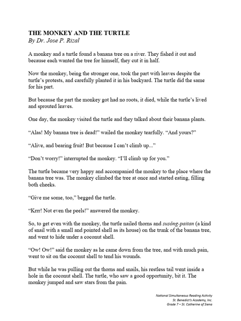 The Monkey and The Turtle | PDF | Trees