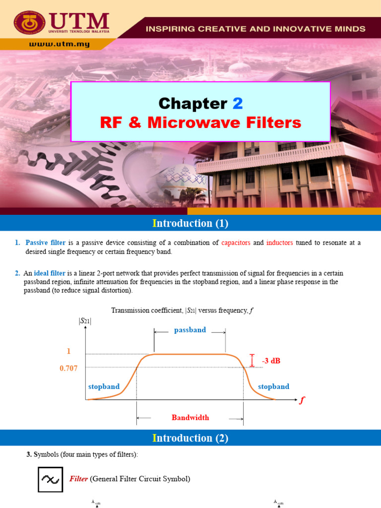 Chapter 2 RF Microwave Filters | PDF | Electronic Filter | Low Pass Filter