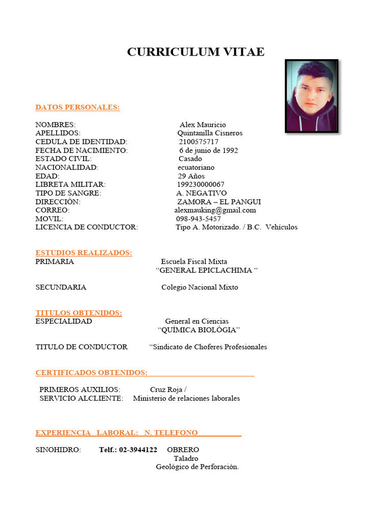 CURRICULUM (Alex | PDF