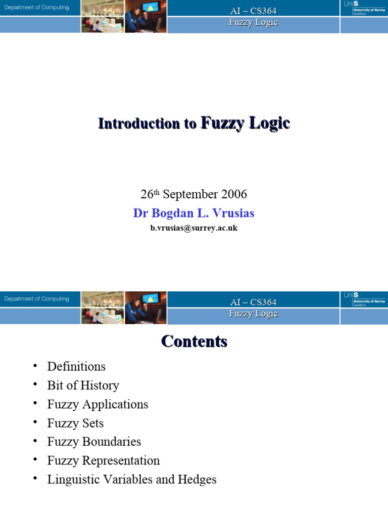 IMP-week4 Intro Fuzzy Logic | PDF | Fuzzy Logic | Artificial Intelligence