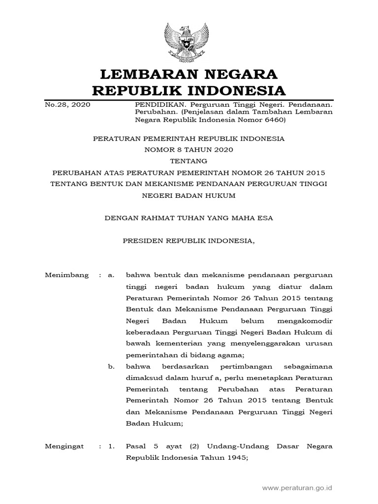 pp8 2020bt | PDF | Pengelolaan Keuangan & Uang