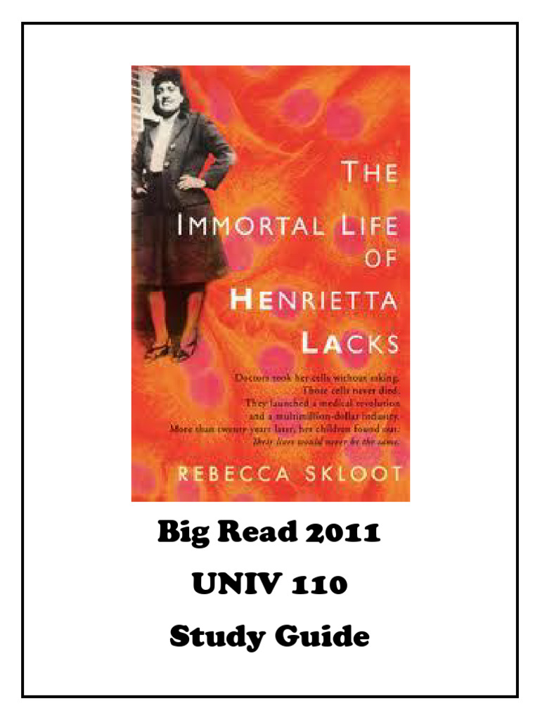 Study Guide for "The Immortal Life of Henrietta Lacks" | PDF | He La