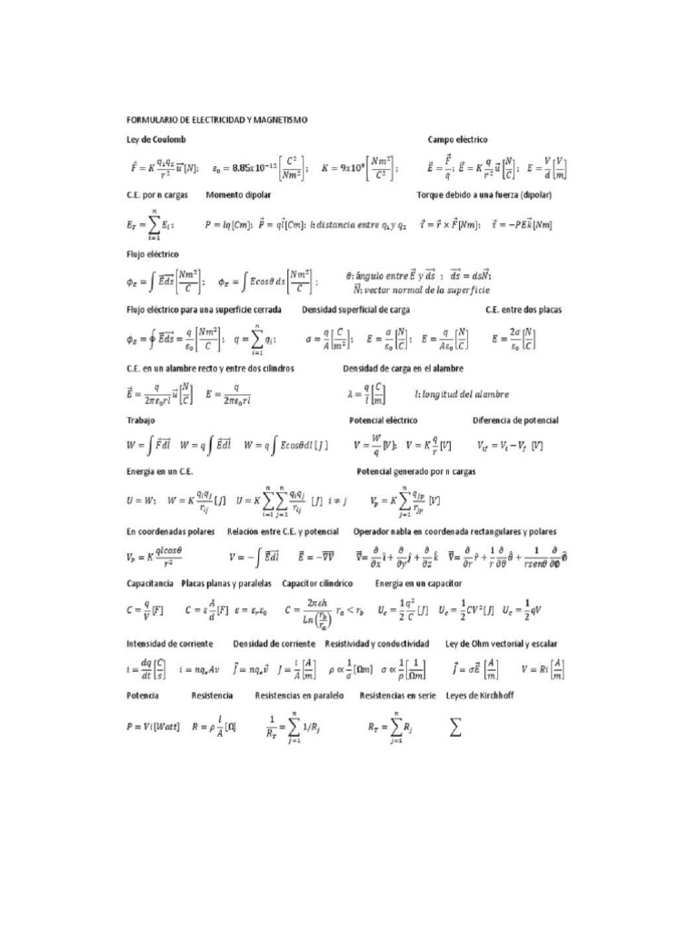 Formulario Electro | PDF