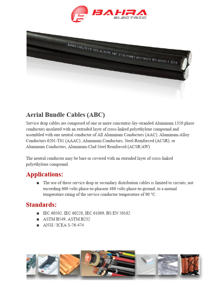 Bahra Aerial Bundle Cables (ABC) | PDF | Technology & Engineering