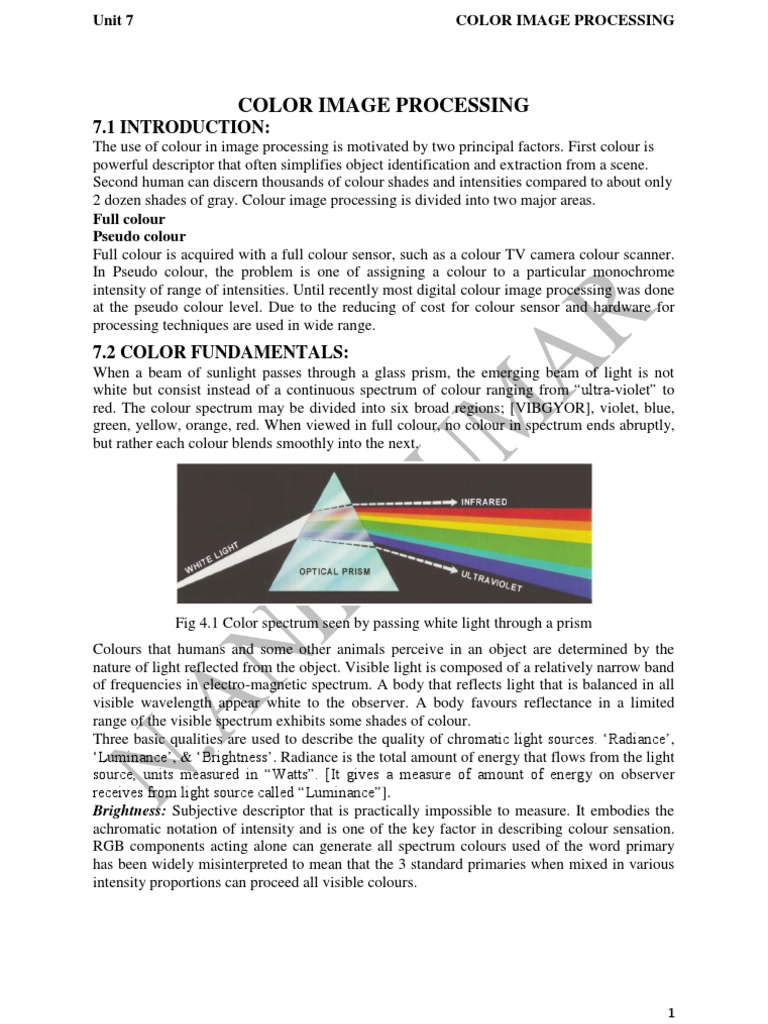 Color Image Processing | PDF | Rgb Color Model | Color