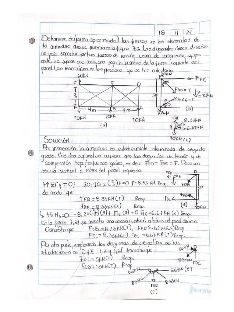 Ejercicio de Estructuras Isostaticas | PDF