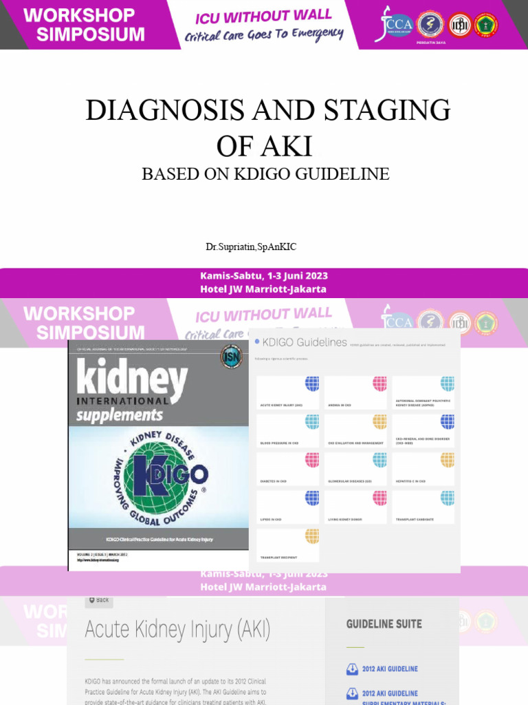 Handbook - Diagnosis and Staging of AKI Based On KDIGO | PDF | Chronic ...