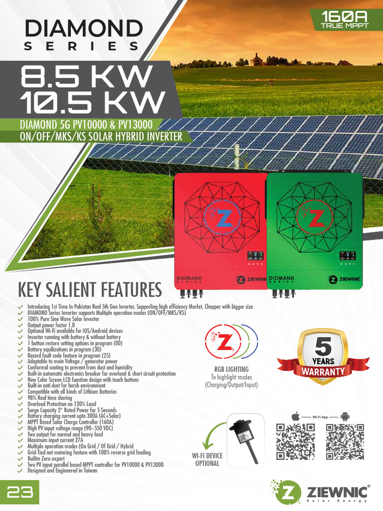 ON - OFF - MKS - KS Solar Hybrid Inverter 10.5 (KW) 5G PV13000 Catalog ...