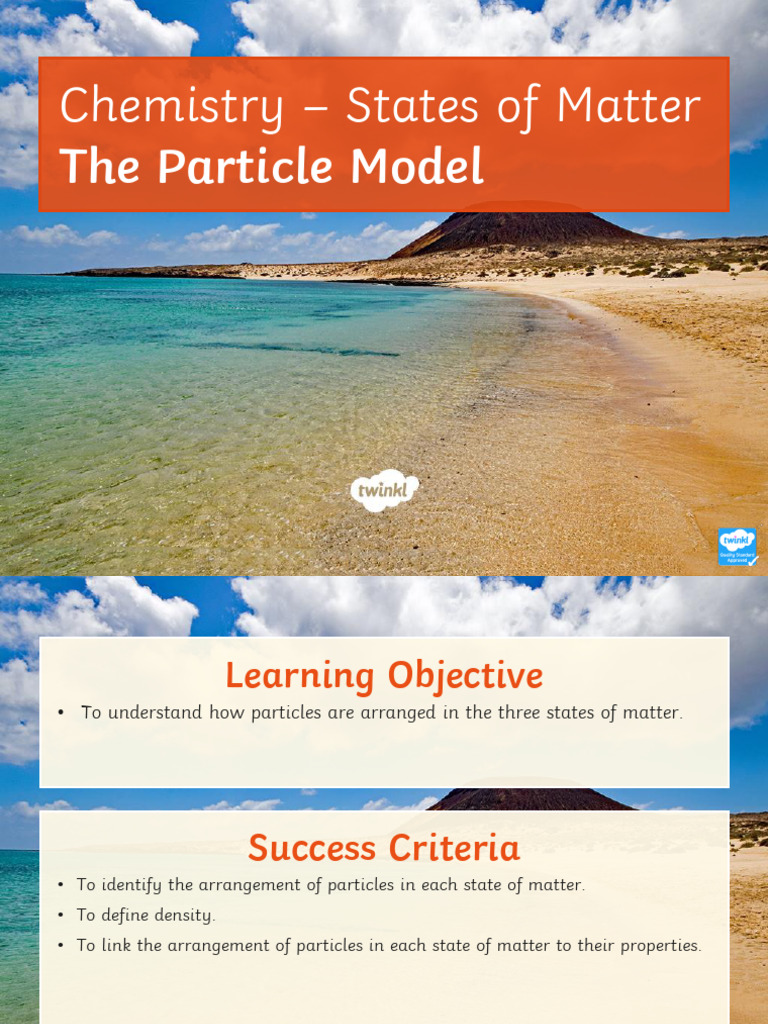1 States of Matter Particle Model Powerpoint | PDF | Gases | Matter