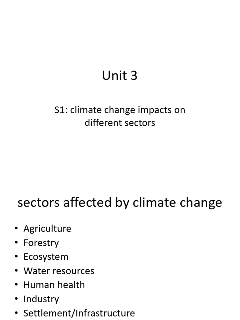 Unit 3 S1 | PDF | Climate Change | Ecosystem