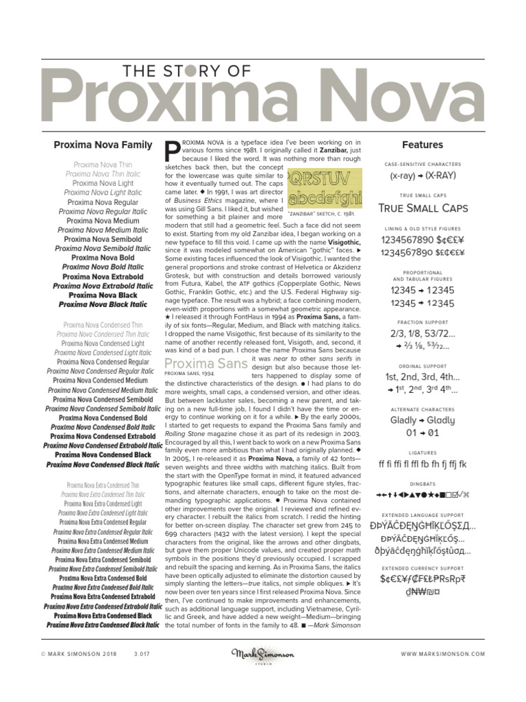 Proxima Nova Full Specimen | PDF | Planets In Astrology | Sans Serif