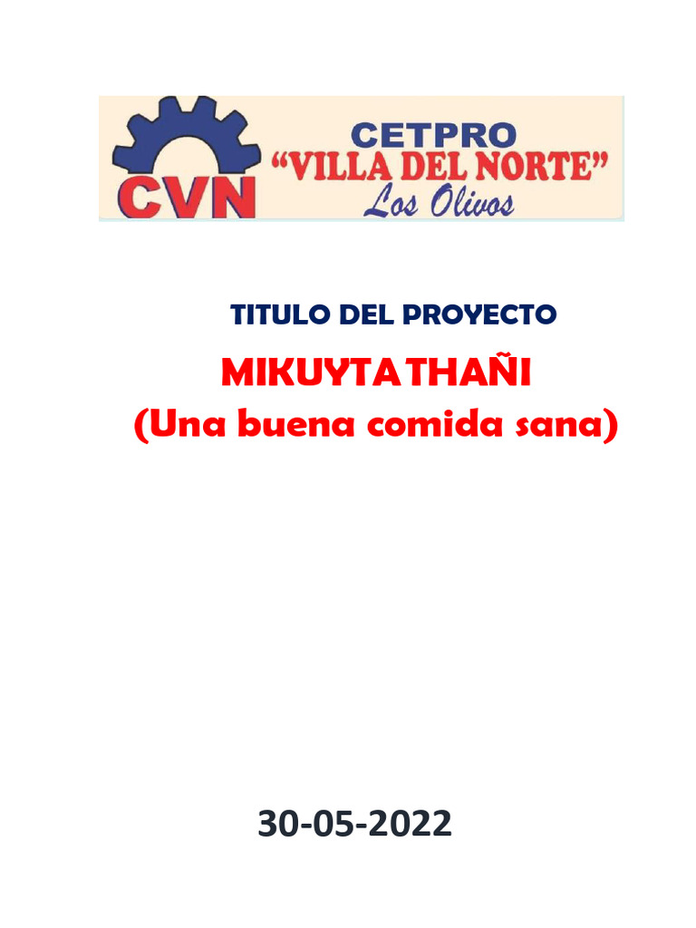 Proyecto Arlin Mikuyta CVN 2023-1 Ultimo | PDF | Patata | Cilantro