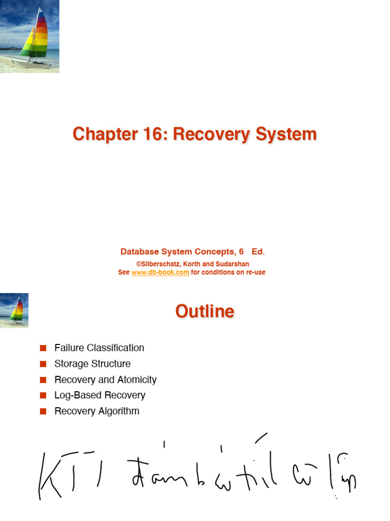 Ch16-Recovery System | PDF | Computer Data Storage | Database Transaction