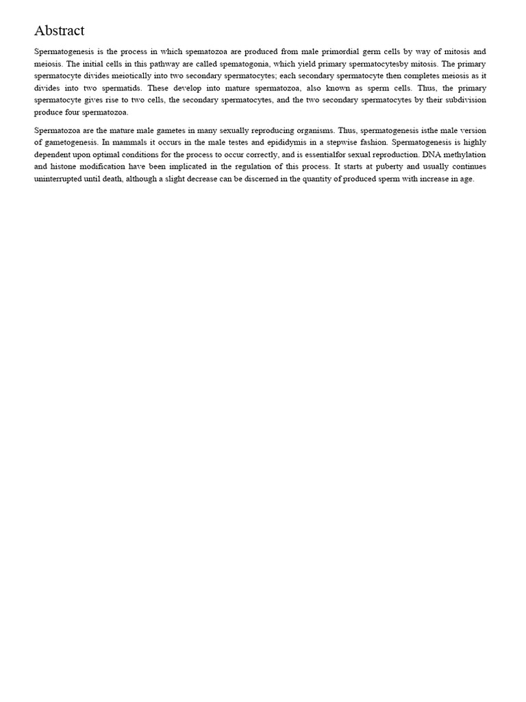 Spermatogenesis - Biology Science Fair Project Ideas | PDF | Biology ...