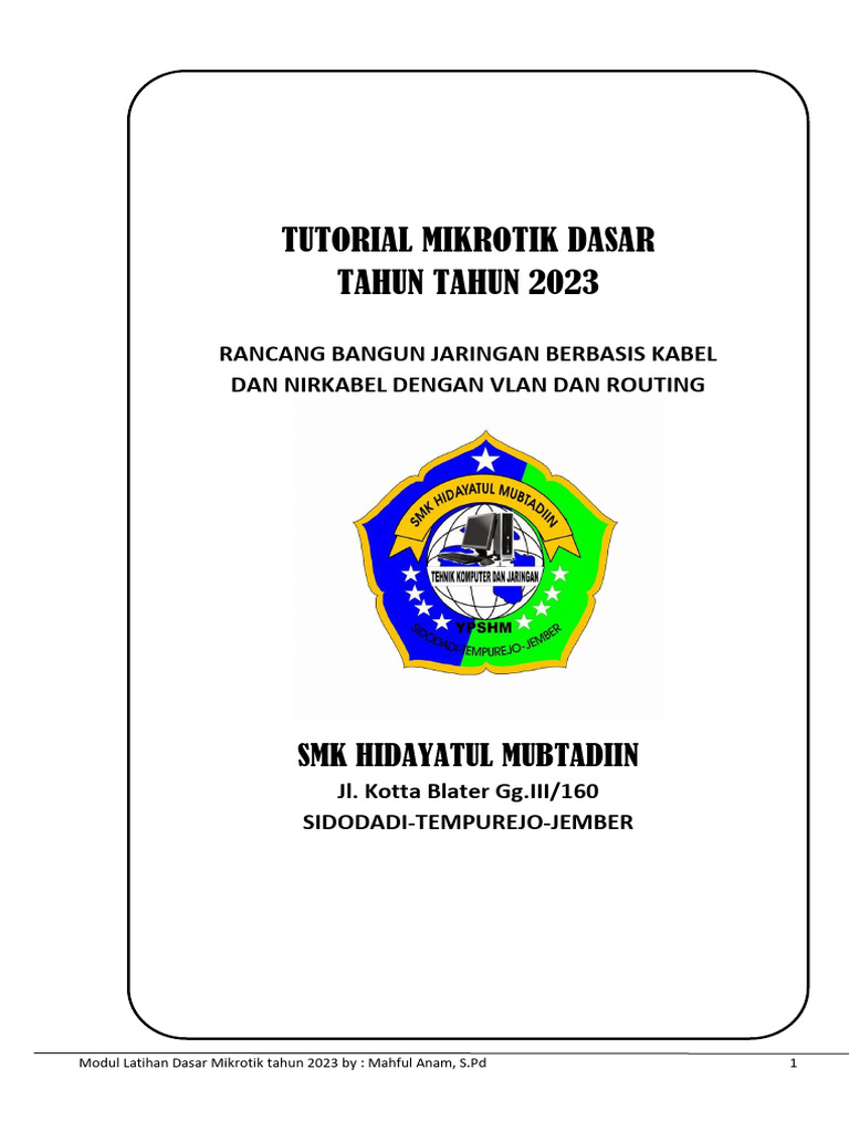 Tutorial Dasar Mikrotik Hotspot | PDF | Bisnis | Komputer