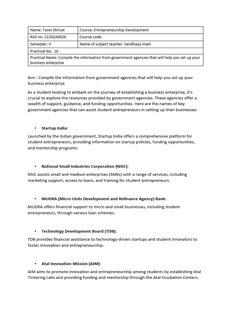 Practical 10 EDP | Download Free PDF | Entrepreneurship | Innovation