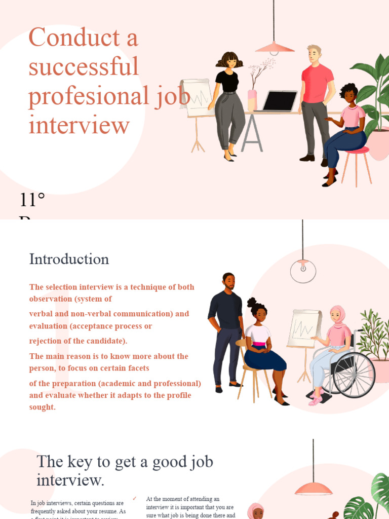 Conduct A Successful Profesional Job Interview | PDF | Job Interview ...