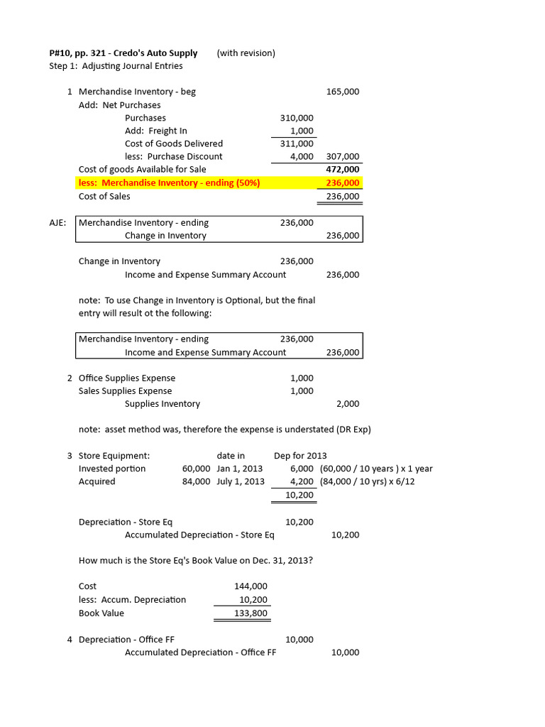 Toaz - Info Adjusting Journal Entries Exercises3xlsx PR | PDF | Debits ...