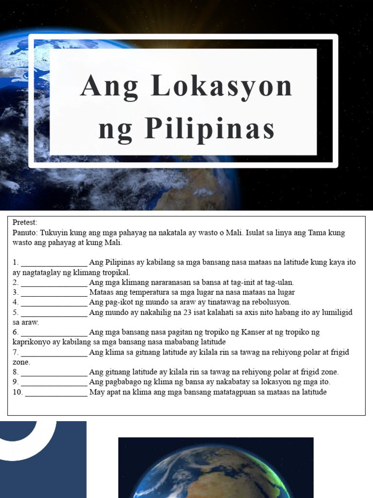 1 - Ang Lokasyon NG Pilipinas | PDF 1 - Ang Lokasyon NG Pilipinas | PDF