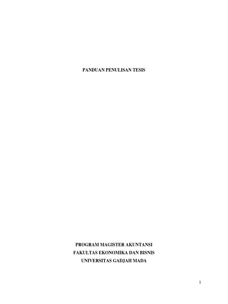 Panduan Tesis Magister Akuntansi UGM | PDF | Karier & Perkembangan