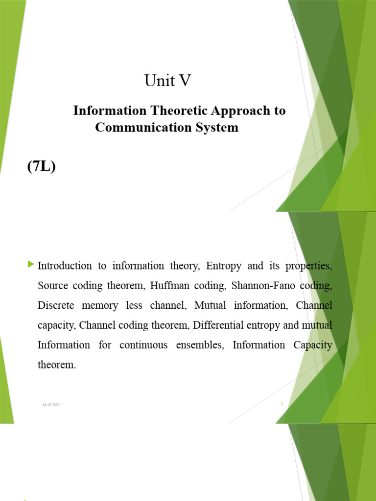 Digital Communication Unit 5 | PDF | Information | Code