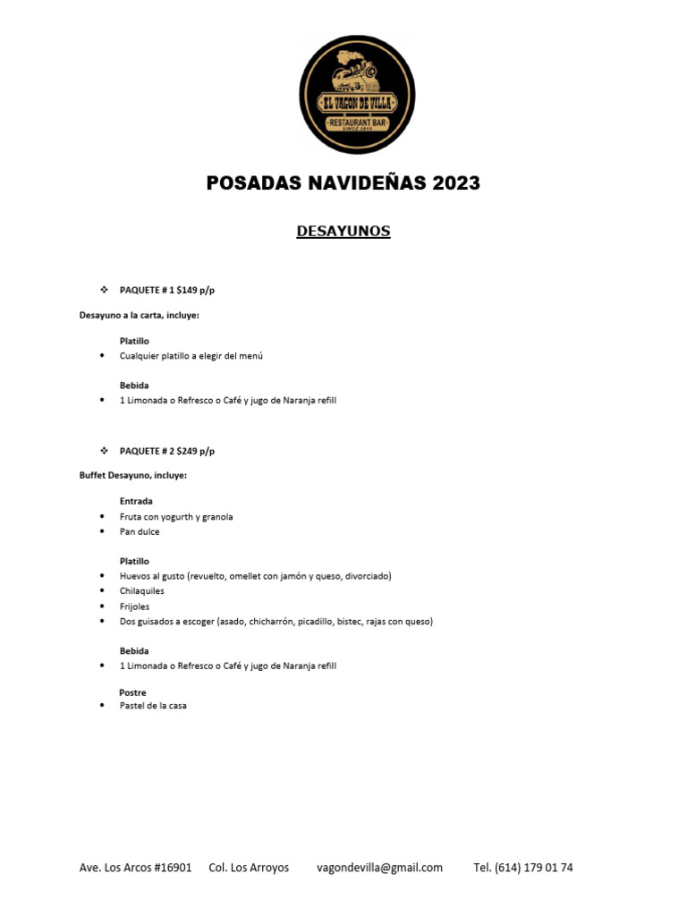 Paquete Posadas 2023 | PDF