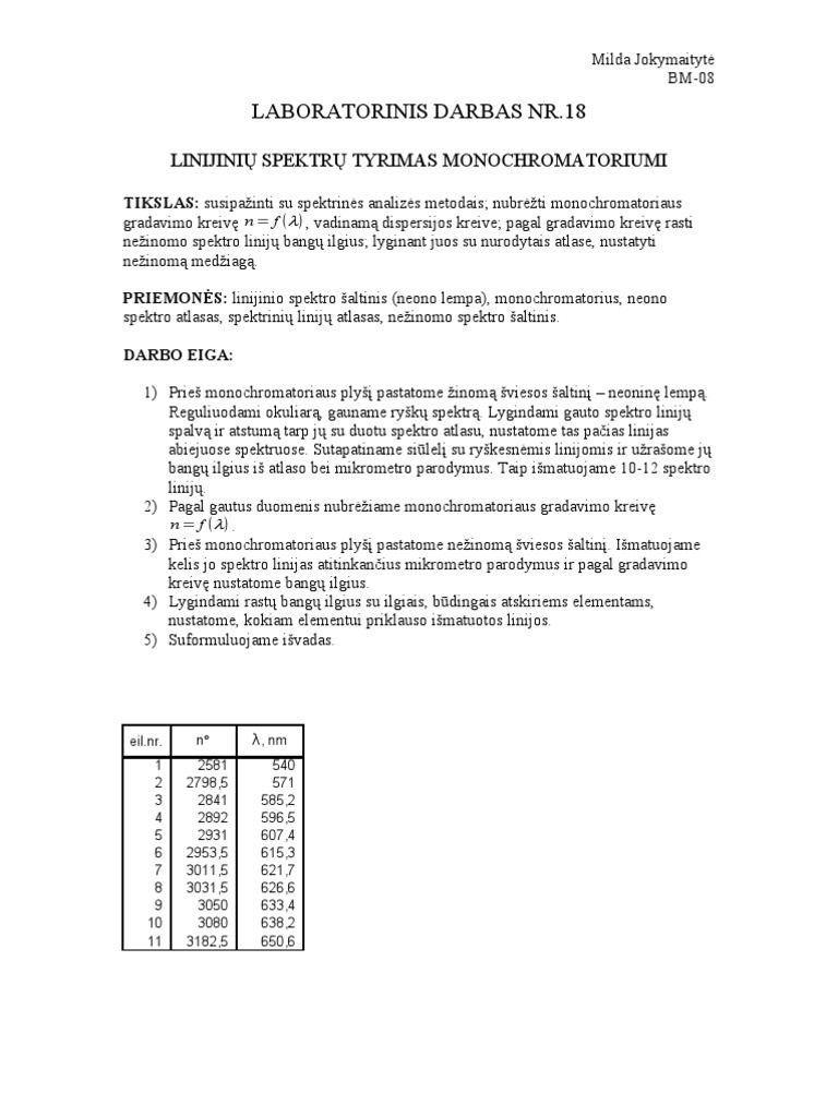 Laboratorinis Darbas NR18 | PDF