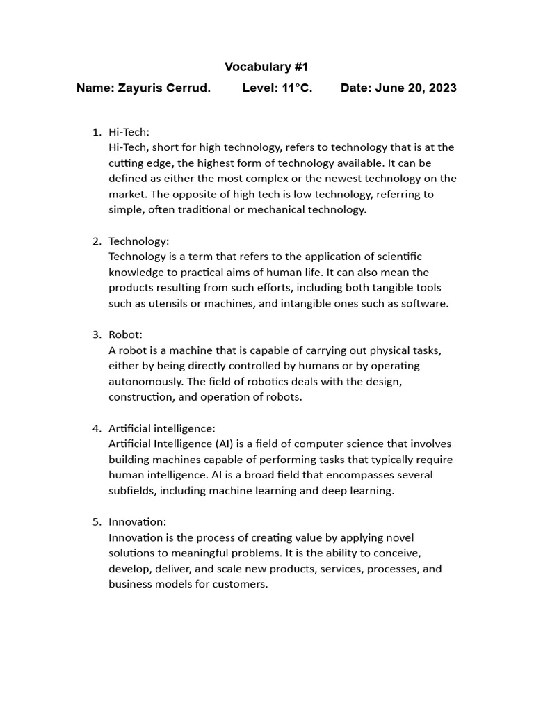 Vocabulario 1 de Inglés | PDF | Computing | Computer Network