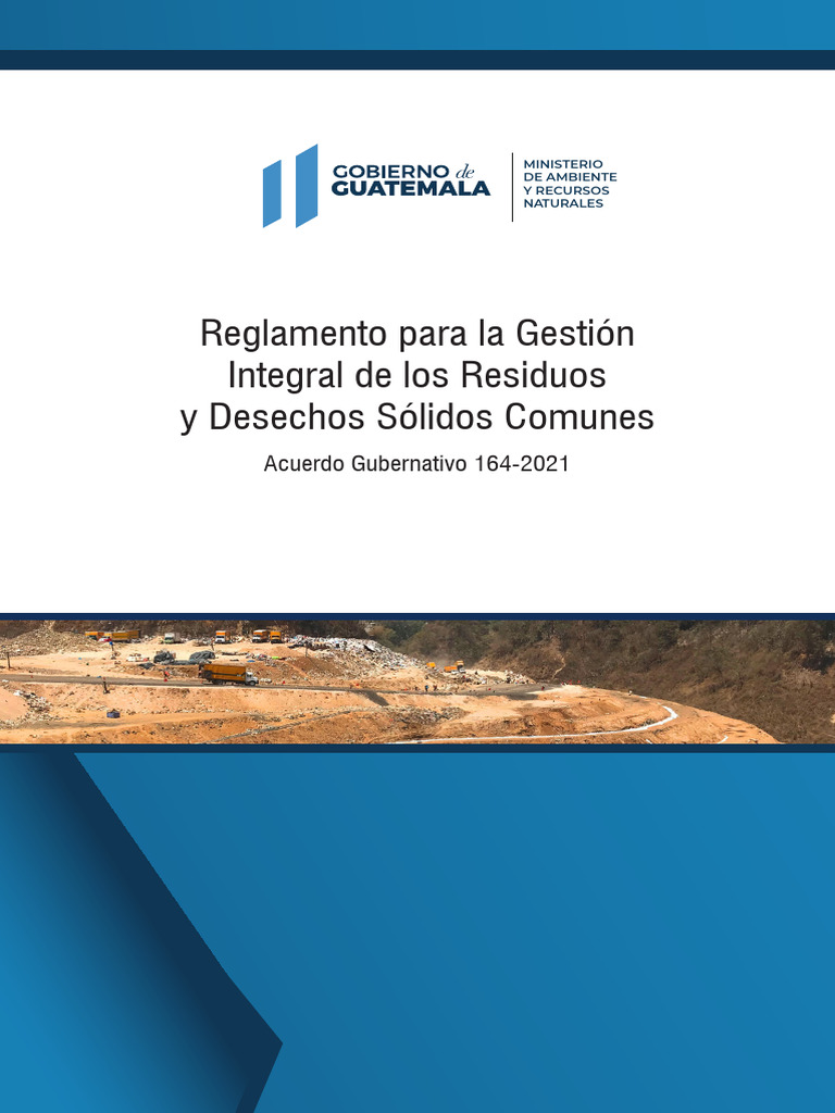 AG 164 2021 Reglamento para La Gestion Integral de Residuos y Desechos Solidos Comunes | PDF ...