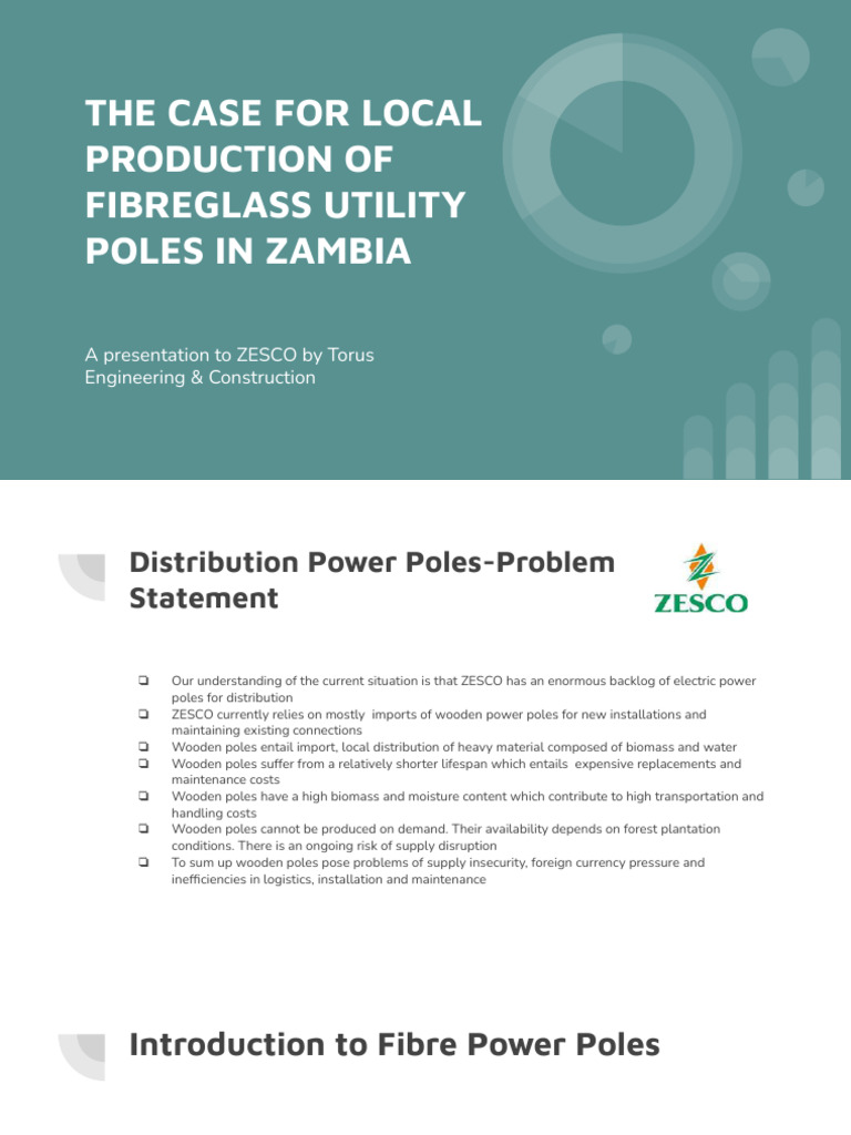 Fibreglass Poles for ZESCO | PDF | Fibre Reinforced Plastic | Composite ...