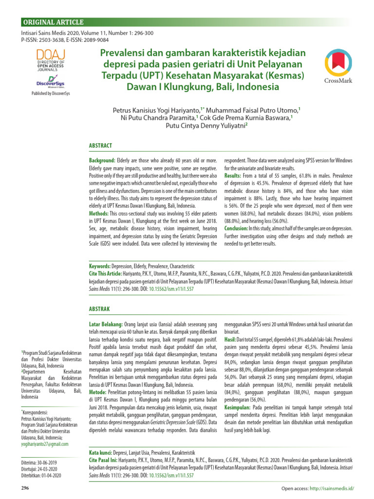 Admin,+56 Ism.v11i1.557 | PDF | Medical Statistics | Health Sciences