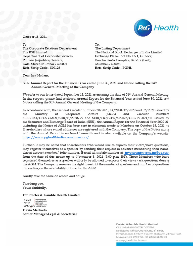 P&G Health Annual Report 2021 | PDF | Corporate Social Responsibility ... P&G Health Annual Report 2021 | PDF | Corporate Social Responsibility ...