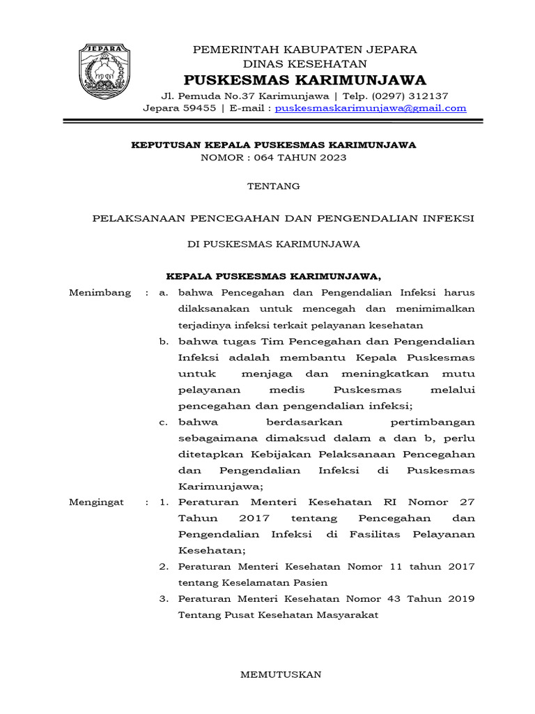 SK pelaksanaan ppi | PDF