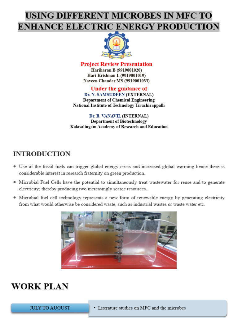 MFC Second Review Edited1 | PDF | Chemistry | Applied And Interdisciplinary Physics
