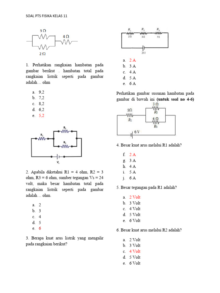 Soal Pts Fisika Kelas 12 | PDF