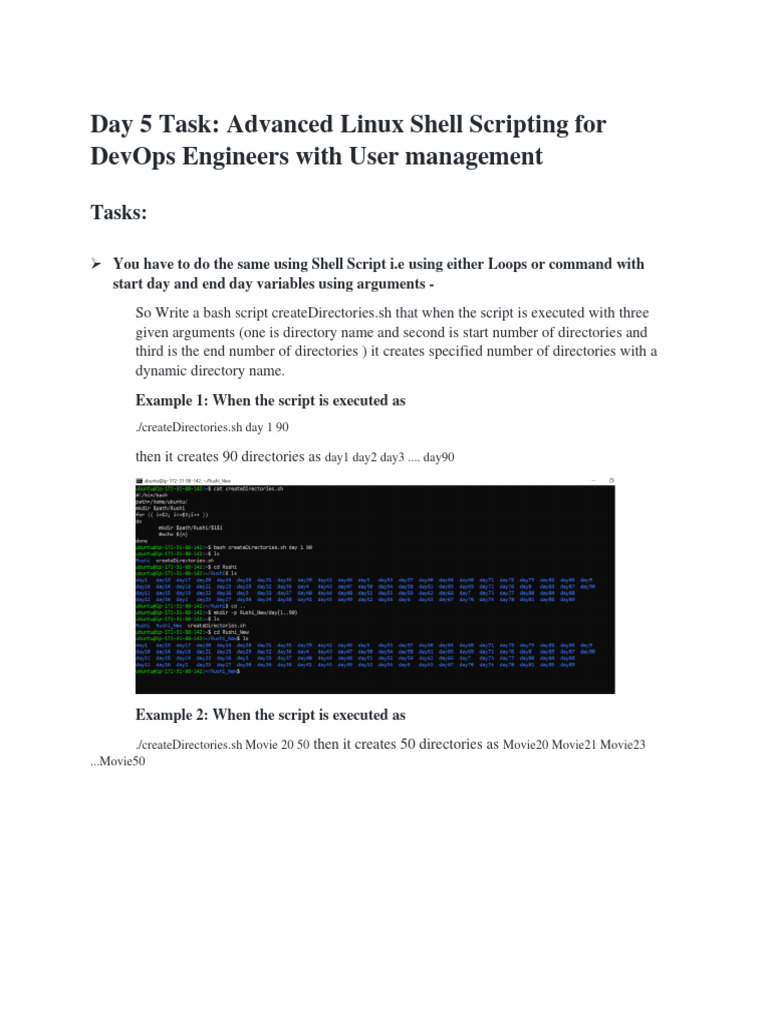 Day 5 Task: Advanced Linux Shell Scripting For Devops Engineers With User Management | Download ...