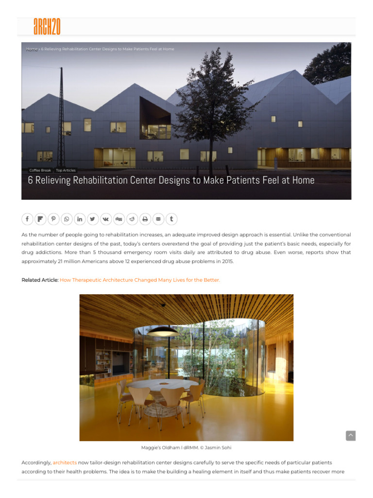 6 Relieving Rehabilitation Center Designs To Make Patients Feel at Home ...