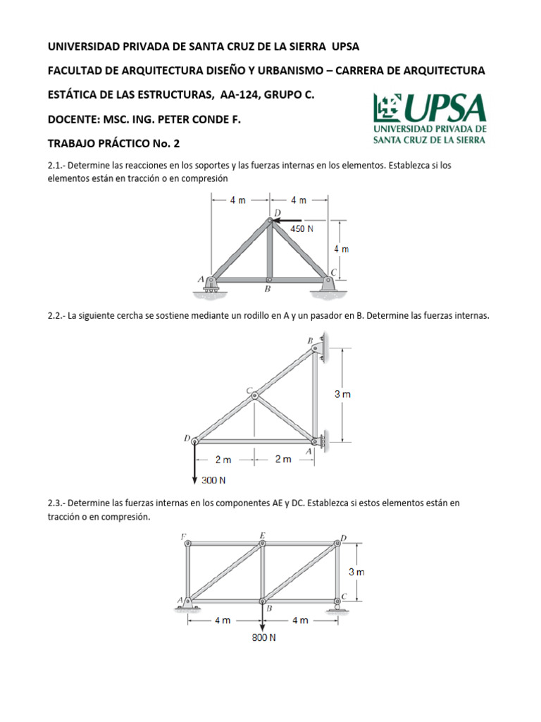 Practico de Estatica | PDF